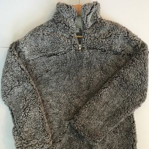 Peach Love California | Tops | Fuzzy Quarter Zip Pull Over | Poshmark